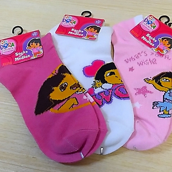 nick jr | Accessories | Nick Jr Dora The Explorer 3 Pack Of Girls Socks ...